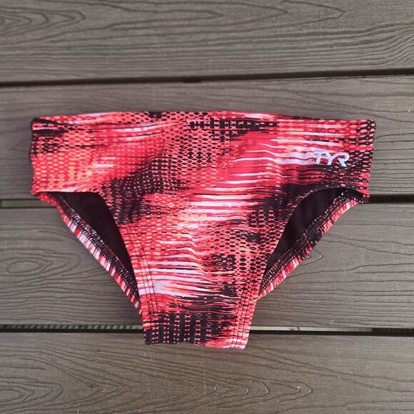 TYR | Swim | Tyr Durafast Elite Surge Allover Red Racer Boys Swim Brief ...